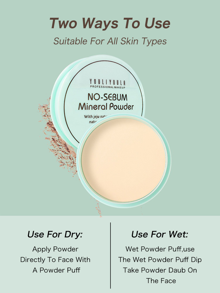 Perfect concealer Oil Control Face Powder-Matte Poreless Dry Wet Dual-Use